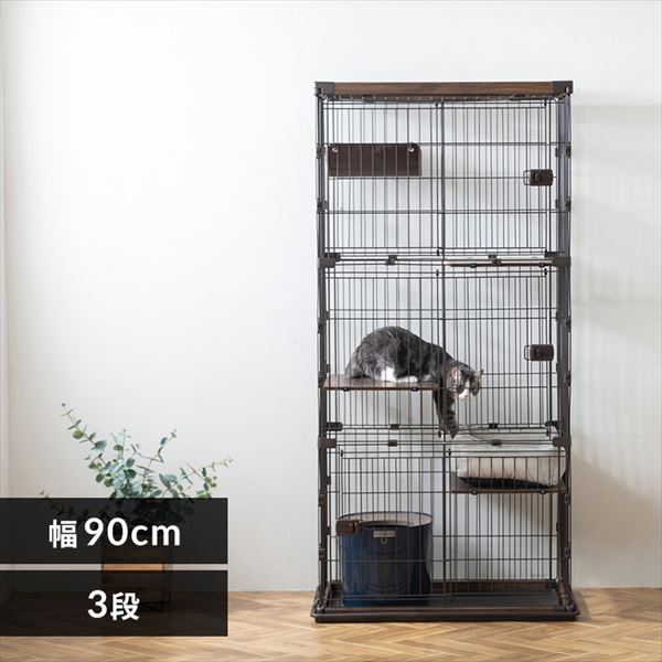 ウッディキャットケージ3段 PWCR-963V 全2色 P296066│アイリスプラザ│アイリスオーヤマ公式通販サイト