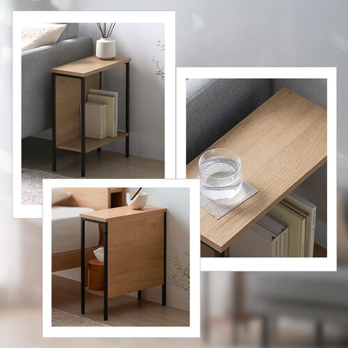 サイドテーブル HST-180 ナチュラル/ブラック 205697│アイリスプラザ│アイリスオーヤマ公式通販サイト