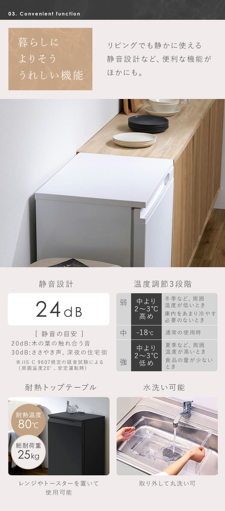 奥行スリム冷凍庫 66L IUSN-7A 全2色 H103484