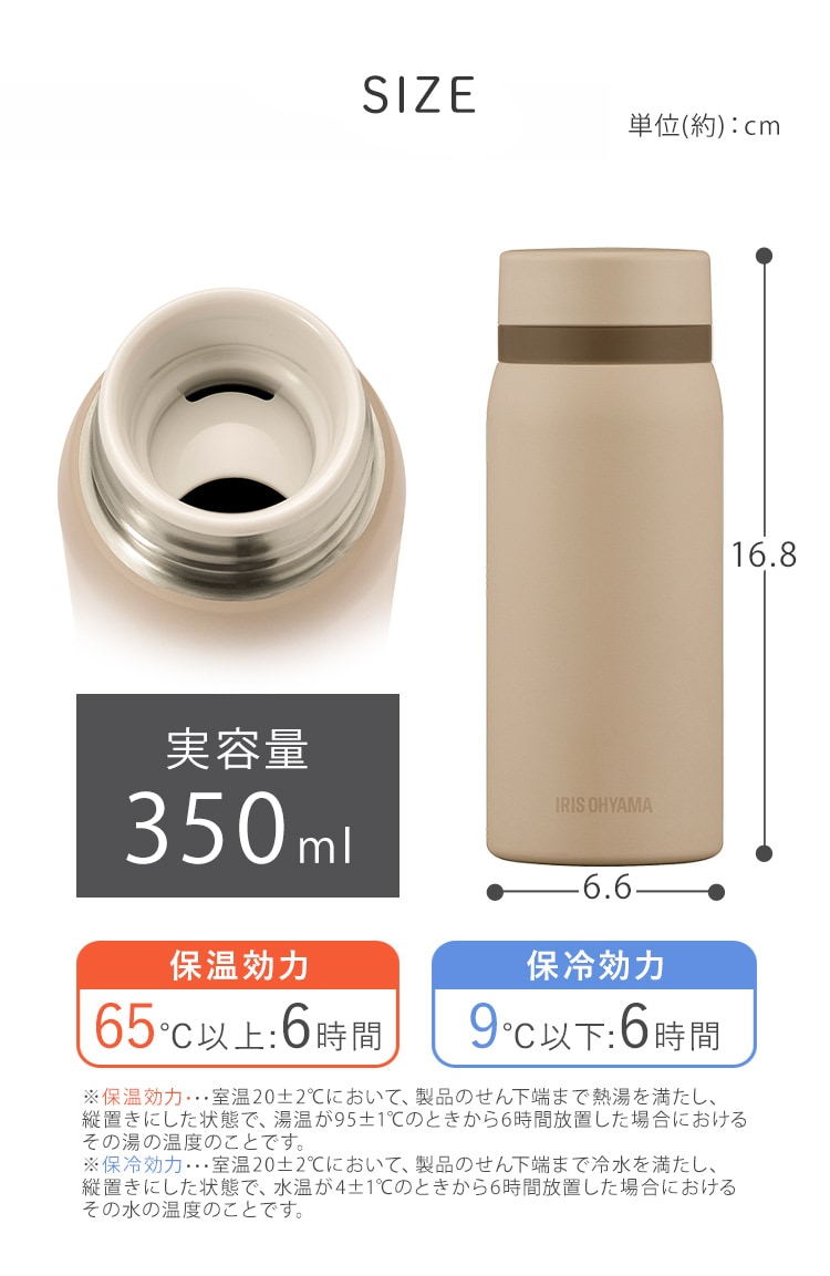 ステンレスケータイボトル スクリュー 350ml SKB-S350 全2色 106486│アイリスプラザ│アイリスオーヤマ公式通販サイト